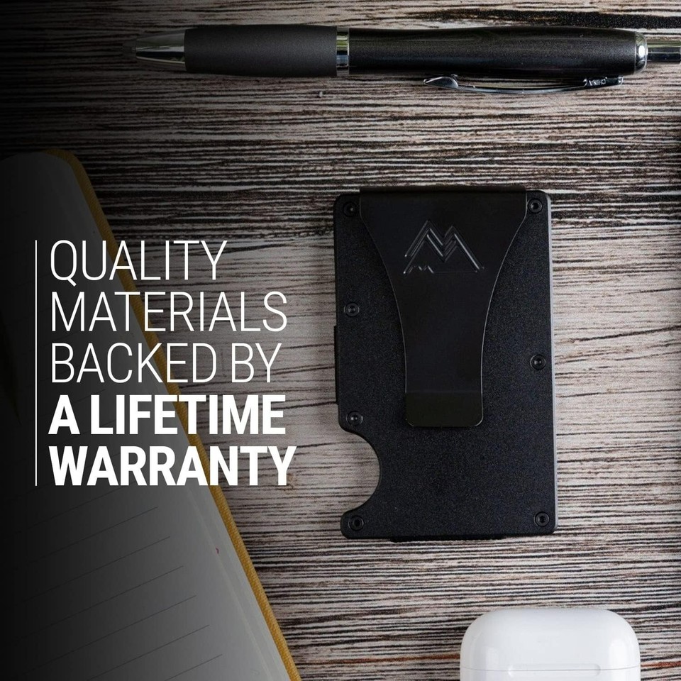 Mountain Voyage Minimalist Wallet for Men Slim RFID Wallet Matte Black ...