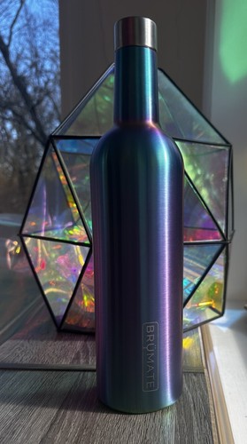 Brumate Winesulator™ 25 OZ Wine Canteen Iridescent Purple Blue Pink EUC ...