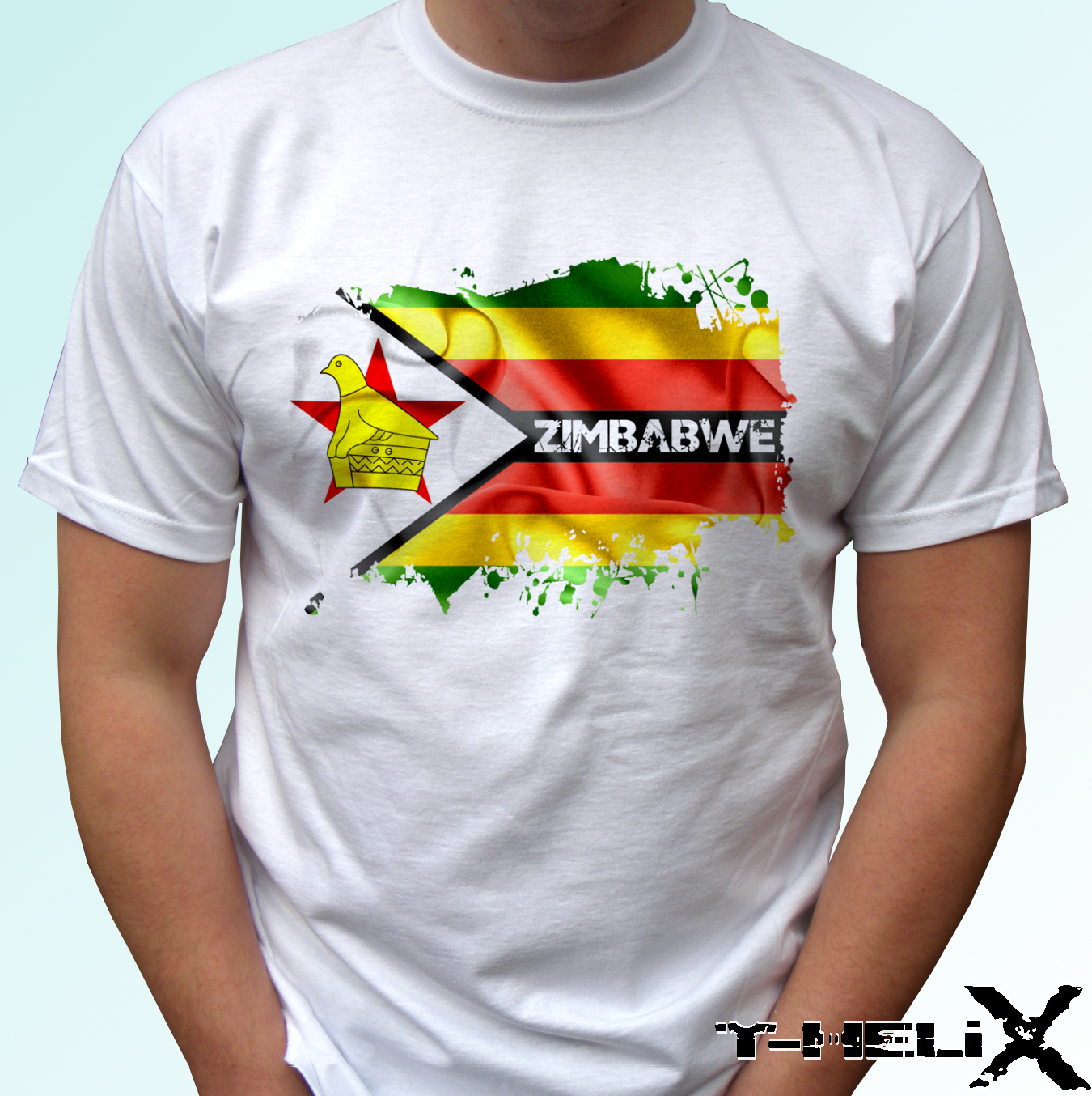 Zimbabwe Flag - white t shirt Africa country top design - mens womens ...