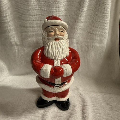 Vintage Ceramic Winking Santa Claus 12”Hand Painted Christmas St Nick ...