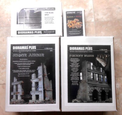 Dioramas Plus 2 Kit Set Building Urban Ruins Factory 1/35 Diorama ...