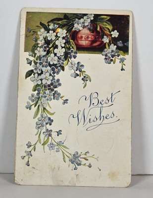 Used Postcard Best Wishes 1908 | eBay