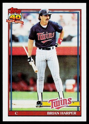 Brian Harper, 1991 Topps, #554, Minnesota Twins, | eBay