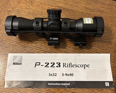 Nikon P-223 rifle scope, 3x32, with Picatinny Rail Mount included. | eBay