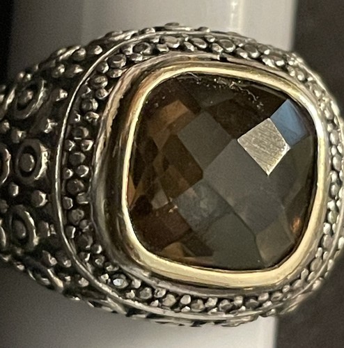 ATR Chuck Clemency Sterling Silver 925 14k Smoky Quartz Ring Sz 6 | eBay