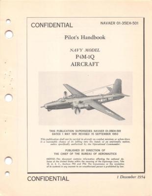 1954 MARTIN P4M-1Q MERCATOR ECM AIRCRAFT PILOTS FLIGHT MANUAL HANDBOOK ...
