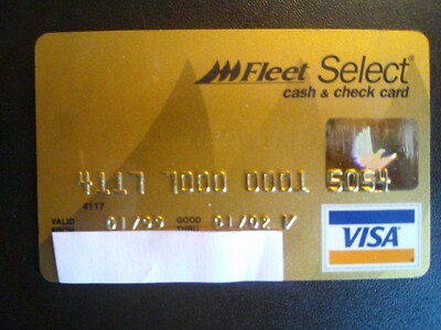 VINTAGE *FLEET SELECT VISA CASH & CHECK CARD* RARE, EXPIRED CARD ...