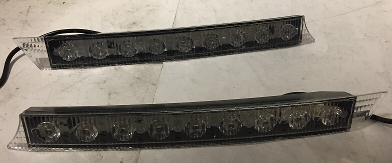 Universal 9 Led 6K White Drl Daytime Running Light Jdm Euro Luxury New ...