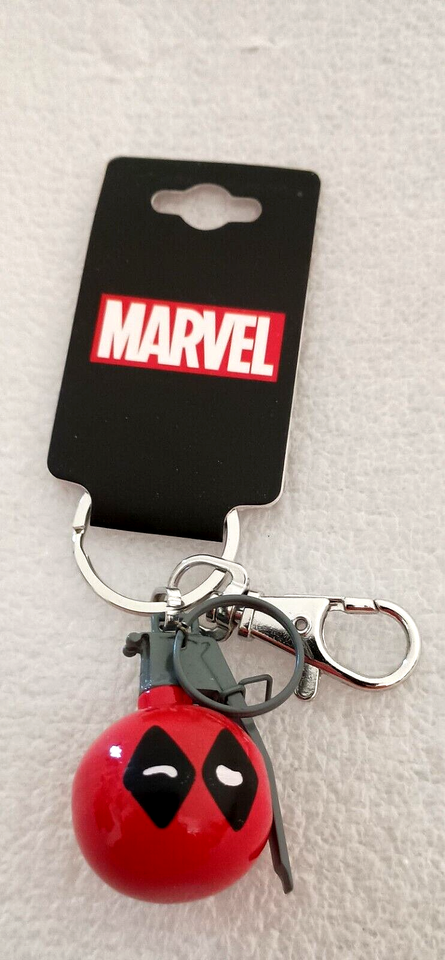 Marvel Comics Deadpool Head Metal Hand Grenade Key Chain New NOS | eBay