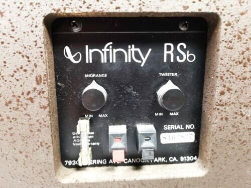 Vintage INFINITY RSb 10" 3-WAY Speakers SN: 8162808 SN: 8162827 | eBay