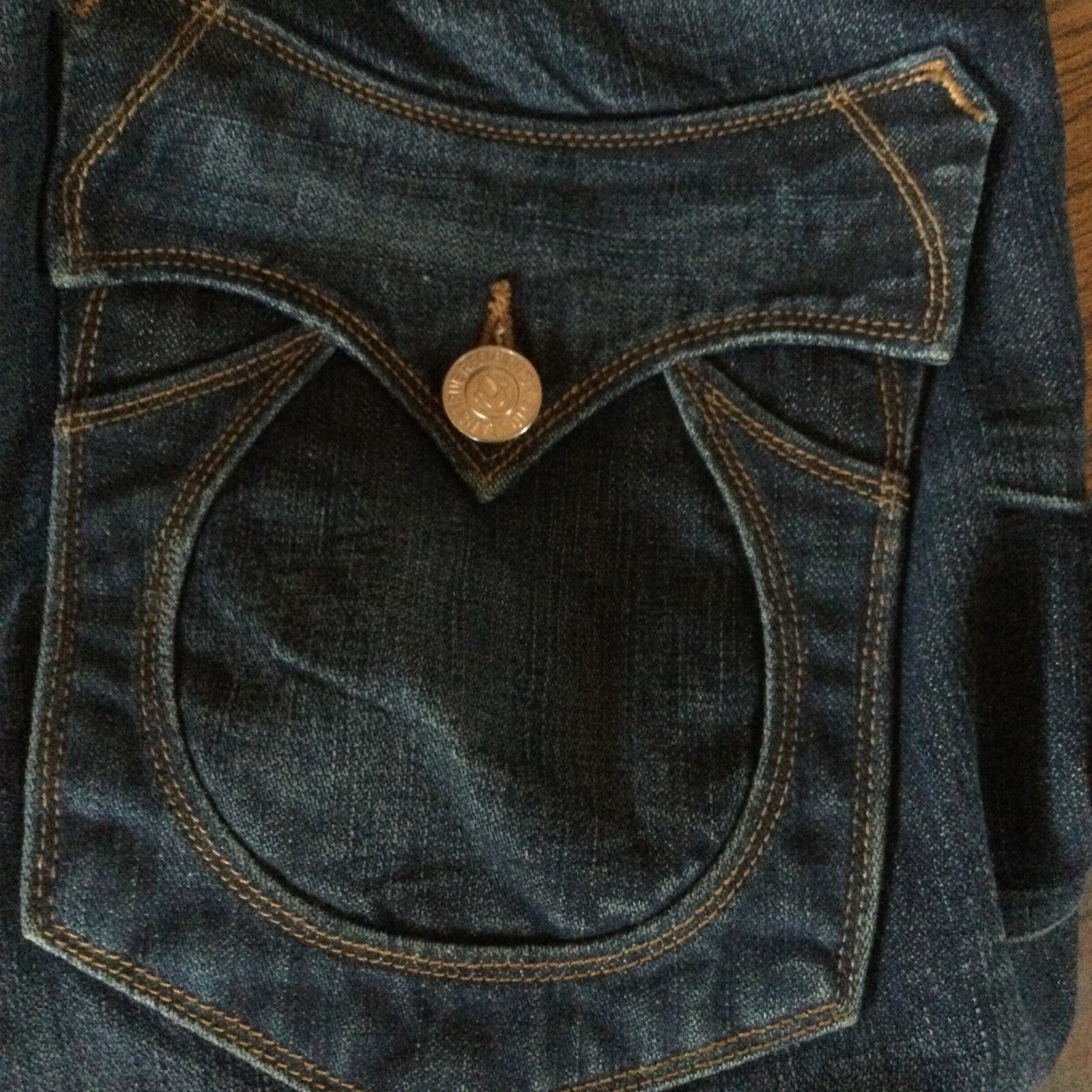 TRUE RELIGION MEN RICKY BIG T Cowboy Boot Strat Cut JEANS SZ 30X34 BLUE ...