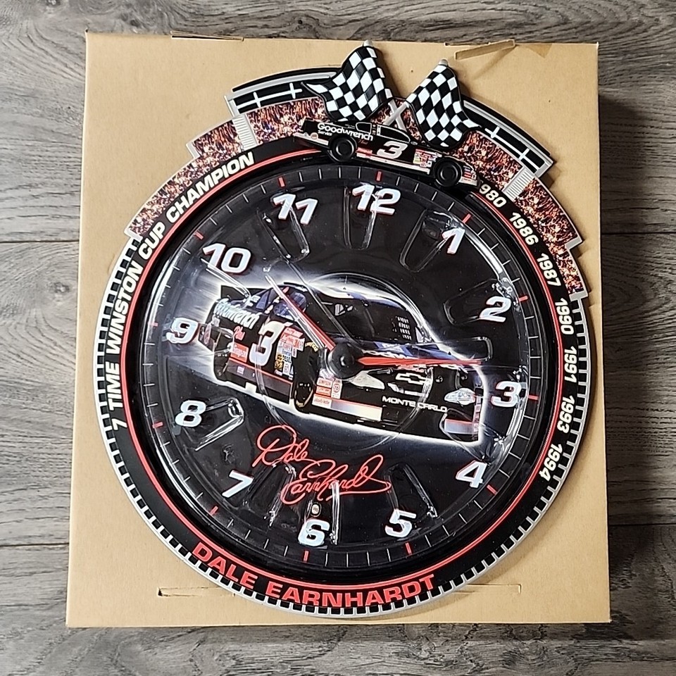 Dale Earnhardt Sr. #3 Wall Clock - Car Racing Race Clock New Open Box ...