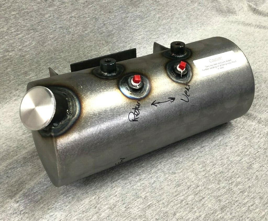 USA MADE Custom Round Side Fill Oil Tank W/ Battery Tray For Harley ...