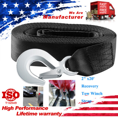 Heavy Duty Hand Crank Strap Winch 10000LBS Jet Ski ATV Boat Trailer Tow ...