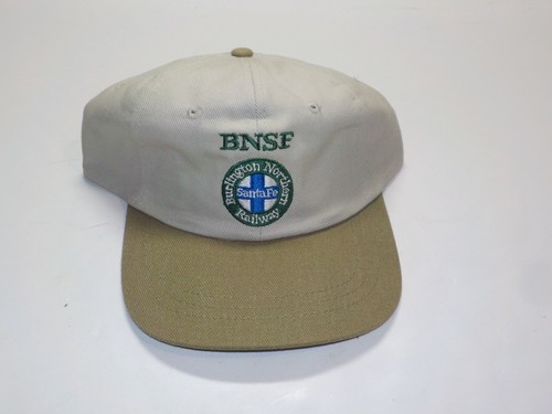 BNSF Hat Vintage Burlington Northern Santa Fe Railroad Train Strapback ...