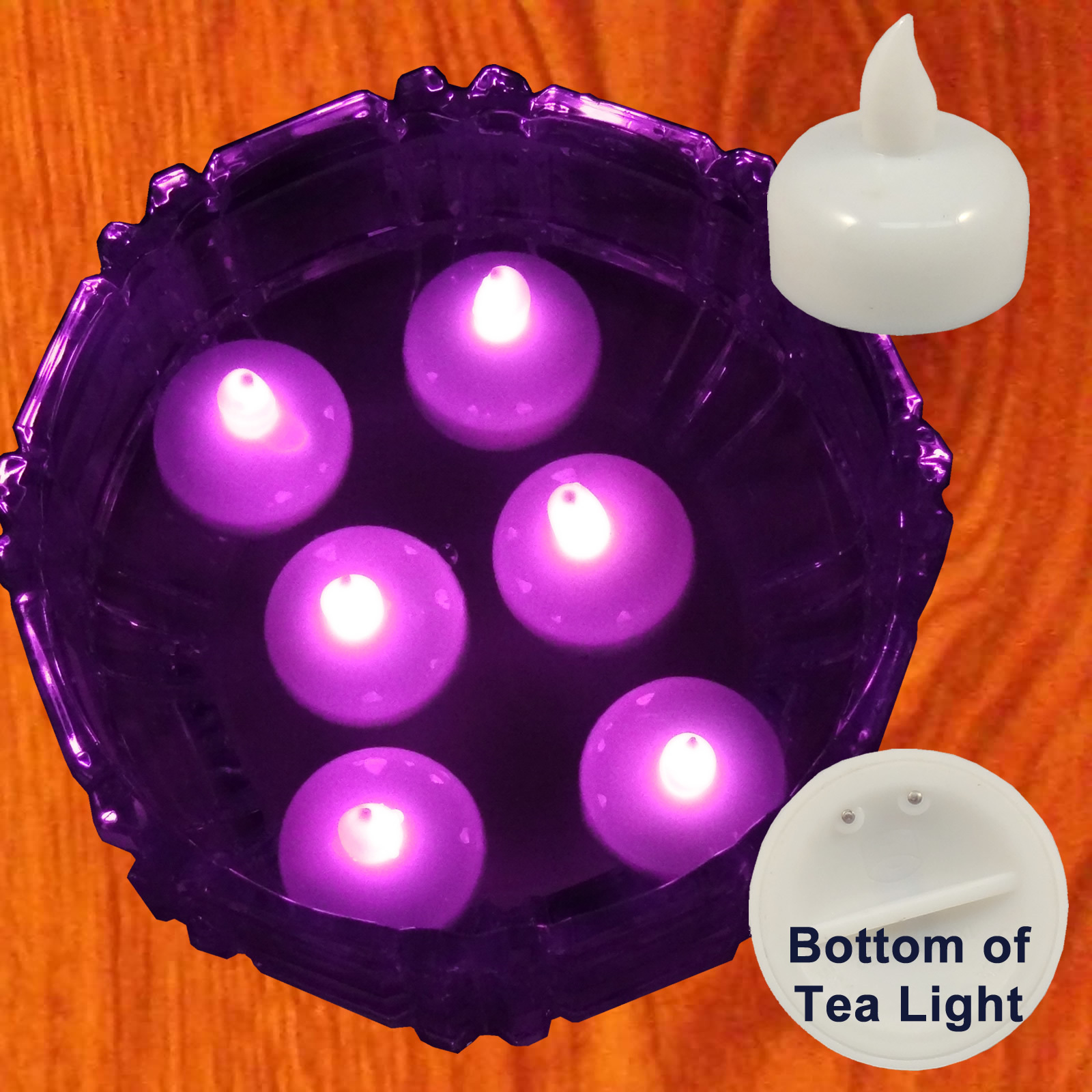 12 Flameless Floating LED tealight Battery operated Candle Pink tea ...