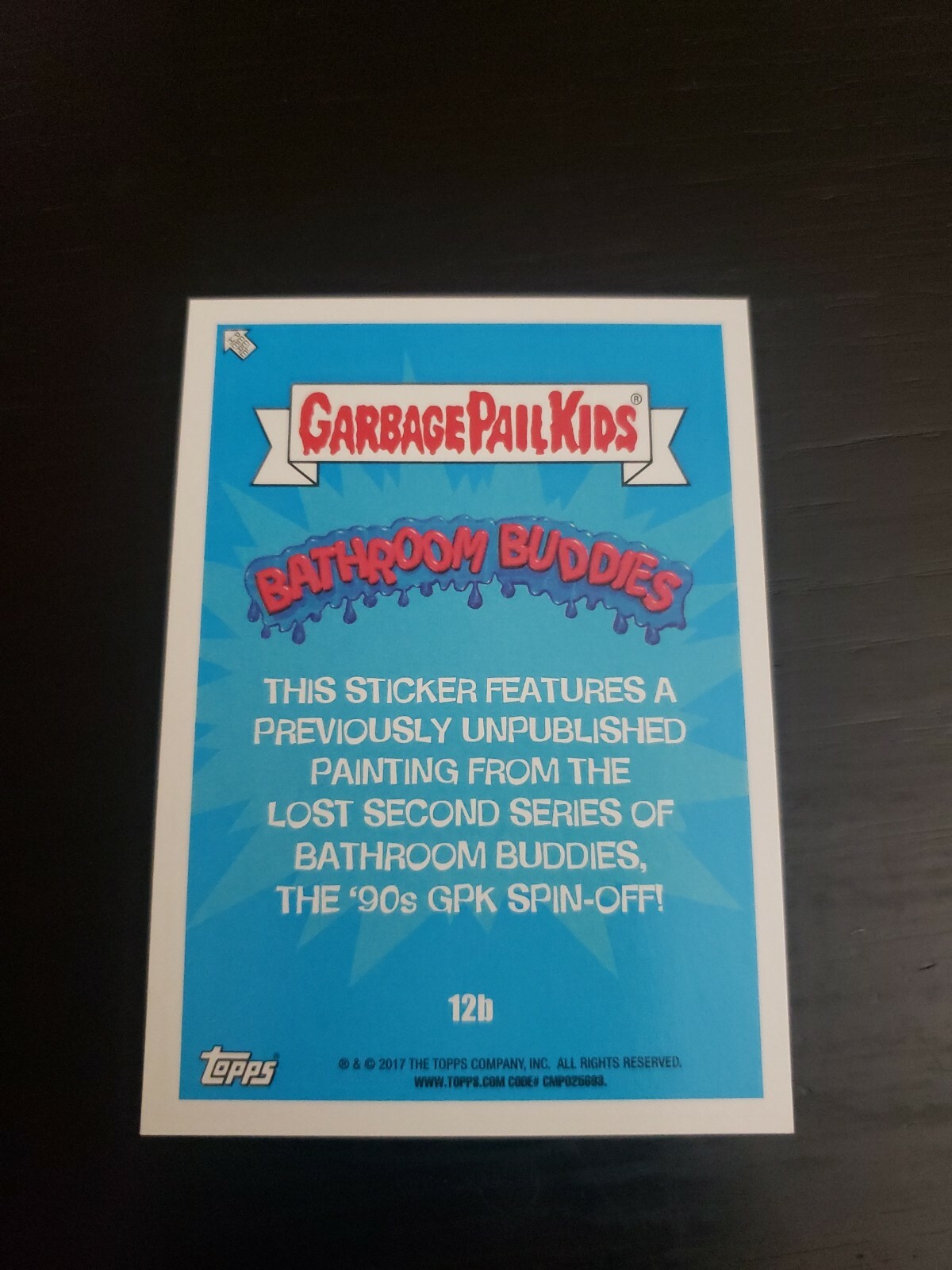 2017 Garbage Pail Kids Horrorible 12b HIT THE HEAD HAROLD Bathroom ...