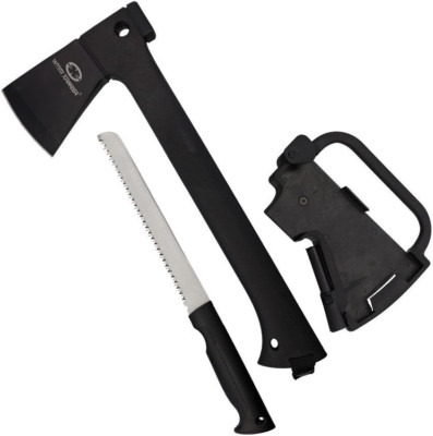 Woodman Axe and Saw Set With belt Sheath and Fire Starter | eBay