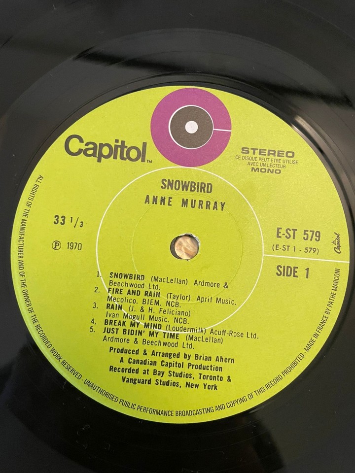 ANNE MURRAY - SNOWBIRD 1st UK 1971 Press LP VG+ | eBay UK