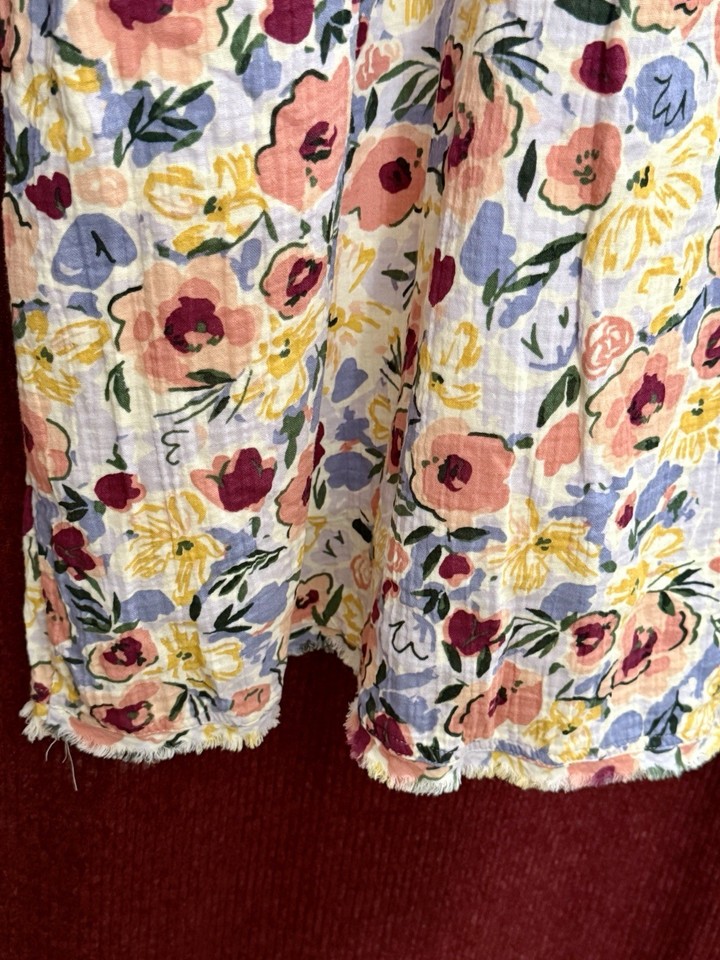 NWOT Dip Pastel Floral Babydoll Prairie Dress XL Cotton Cottagecore ...