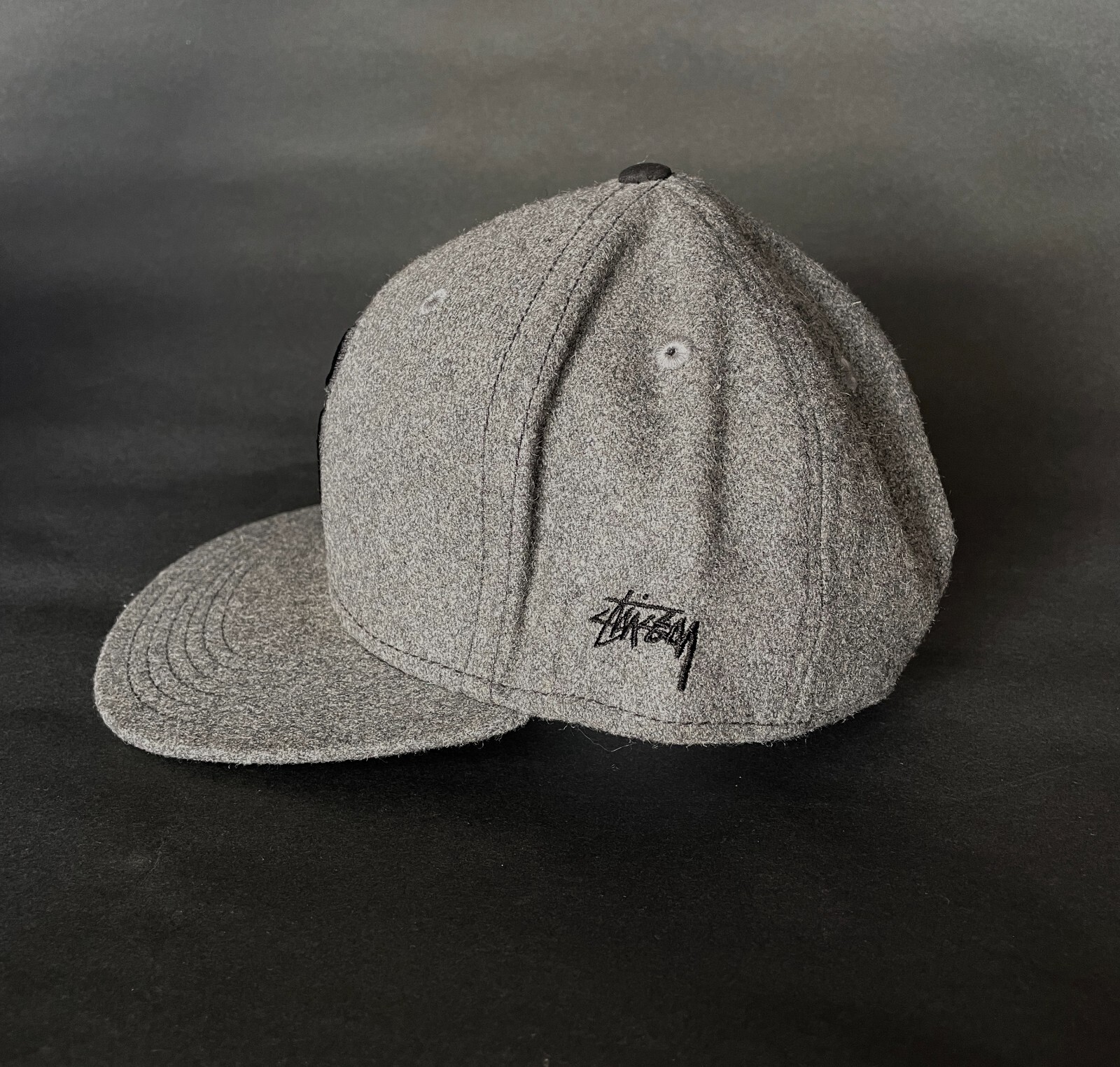 RARE vintage Stüssy snapback hat, gray - Gem
