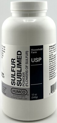 HUMCO SULFUR SUBLIMED POWDER 12OZ (FLOWERS OF SULFUR) | eBay