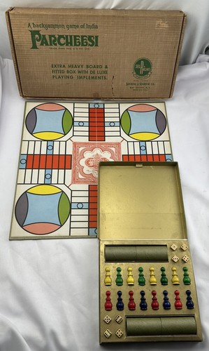 1959 Parcheesi Game Deluxe Edition by Selchow & Righter Complete Very ...
