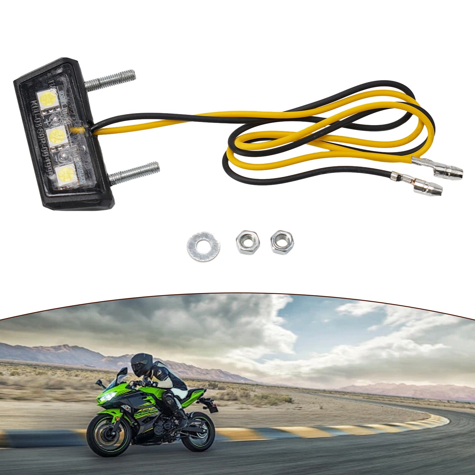 Motorcycle LED License Plate Light Miniature and Efficient Illuminator ...