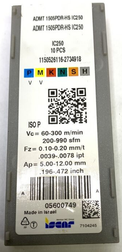 GENUINE INSERTS 20 PCS ADMT 1505PDR-HS IC250 | eBay