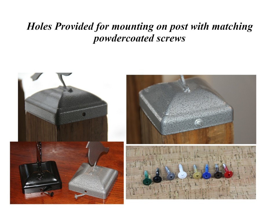 Post caps for 4x4 wood post, Wrought iron twisted cannonball, Sign post ...