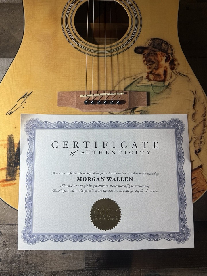 Morgan Wallen signed autographed Im The Problem Tour Official Guitar ...