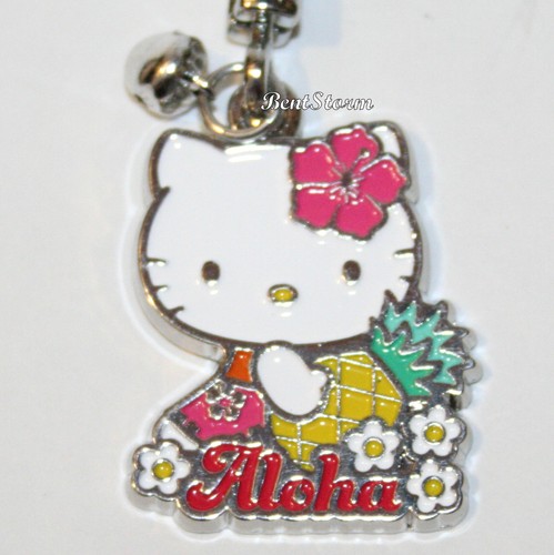 Hello Kitty HAWAII Pineapple Metal Charm Key Ring Chain Keychain Aloha ...