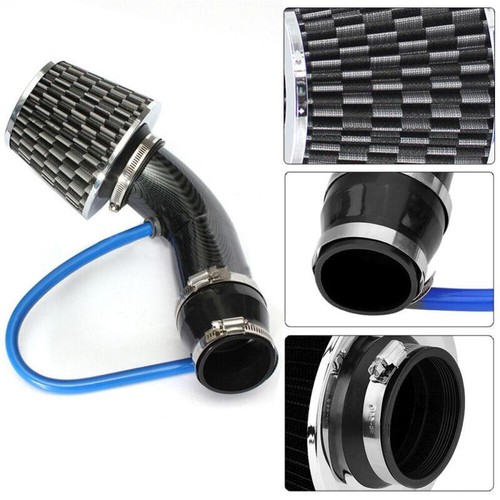 Carbon Fibre 3"Car Cold Air Intake Filter Induction Pipe Power Flow ...