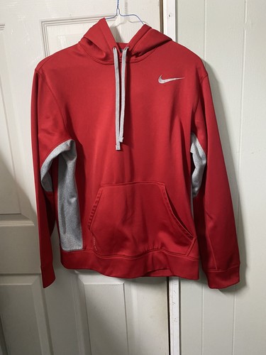 Nike Therma-Fit Red Hooded Pullover Sweatshirt Mens Size M | eBay