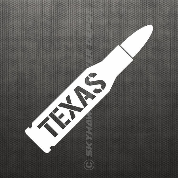 Texas Bullet Bumper Sticker Vinyl Decal Austin Car Truck Decal | eBay