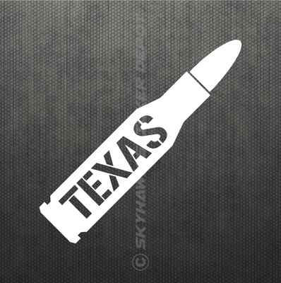 Texas Bullet Bumper Sticker Vinyl Decal Austin Car Truck Decal | eBay
