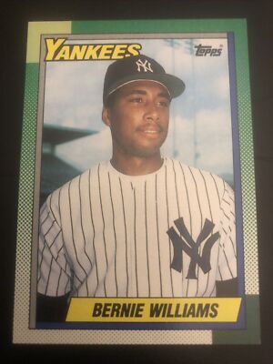 Bernie Williams 1990 Topps Baseball Rookie Card # 701 New York Yankees ...