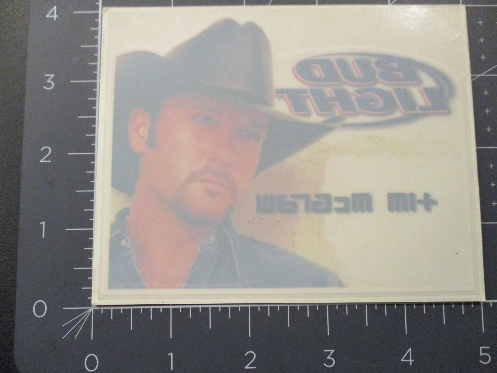 BUDWEISER Bud Light Tim McGraw WINDOW CLING STICKER decal craft beer ...