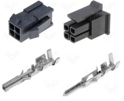 KIT CONNECTORS HOUSING MICRO FIT MALE FEMALE 2X2 WAY WITH TERMINALS ...