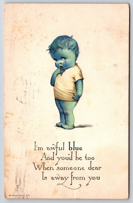Child Feeling Awful Blue Edward Gross Twelvetrees Postcard Malden MA ...
