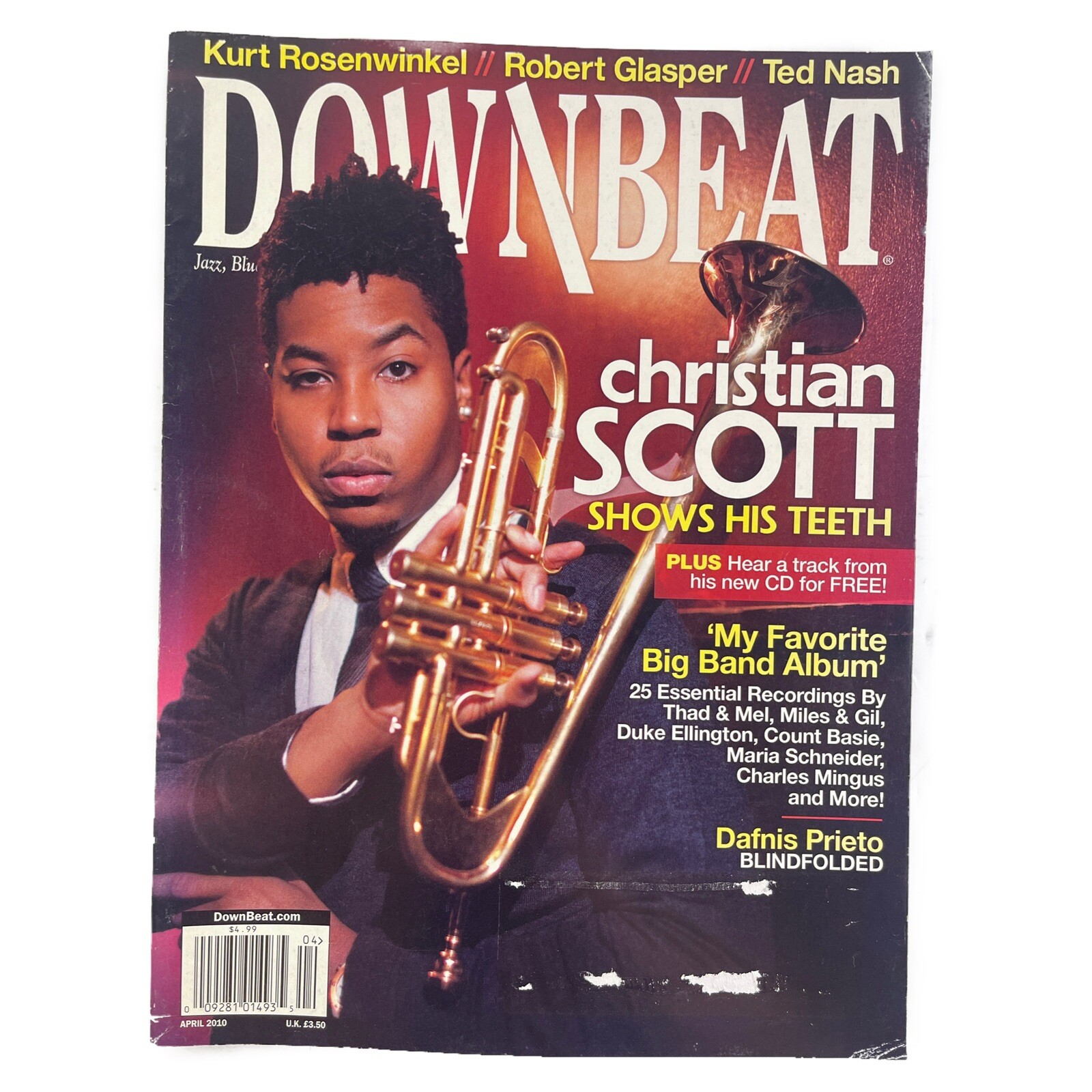 Down Beat Magazine Apr 2010 Christian Scott Kurt Rosenwinkel Jazz Blues ...