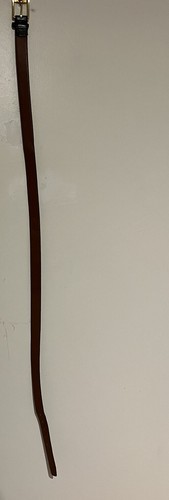 JOS. A. BANK BELT MEN’S 50 INCH BLACK ITALIAN LEATHER 1 INCH WIDE GOLD ...