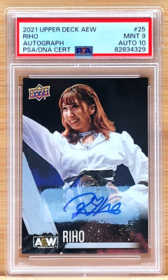 2021 UPPER DECK AEW RIHO AUTO PSA 9 AUTO 10 | eBay