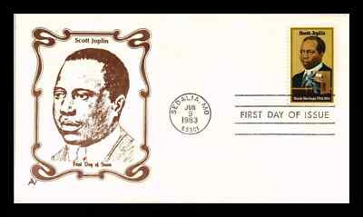 SCOTT JOPLIN COMPOSER RAGTIME PIANO MUSIC THE STING FILM 1983 AV FDC ...