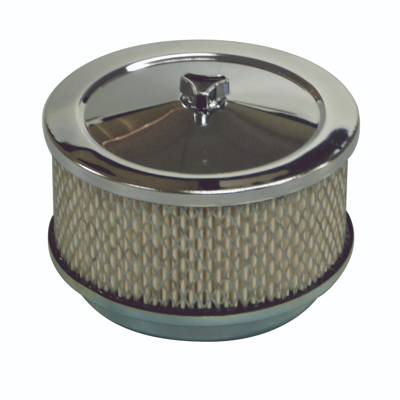 Chrome Air Cleaner 6-3/8"Wide x 3"Tall Suit 2-5/16" Single Barrel ...