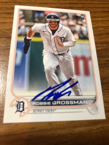 2022 Topps Detroit Tigers Robbie Grossman Autographed Baseball Card #55 ...
