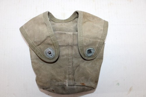 US Military WW2 USMC CROSS FLAP Canvas CANTEEN COVER Pouch Original ...