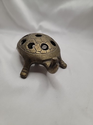 Vintage Brass Turtle Flower Frog 9 Holes 4” | eBay