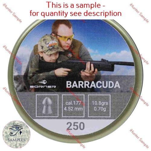 SAMPLE Borner Barracuda Lead Airgun Pellets .177/4.52mm Qty 50 Free P&P ...