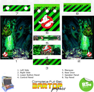 Ghostbusters bartop Full/Half Sets Arcade Artwork Arcade Graphics ...